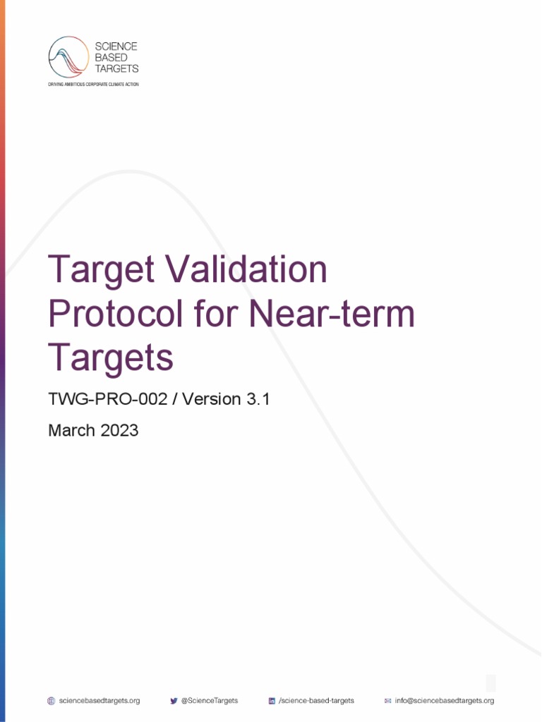 Target Validation Protocol | PDF | Climate Change | Natural Environment