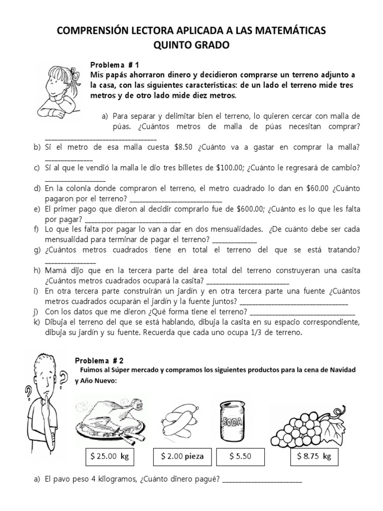 COMPRENSIÓN LECTORA APLICADA A LAS MATEMÁTICAS | PDF