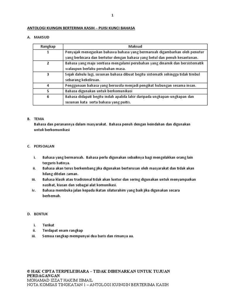 Puisi Moden - Kunci Bahasa | PDF | Karier & Perkembangan