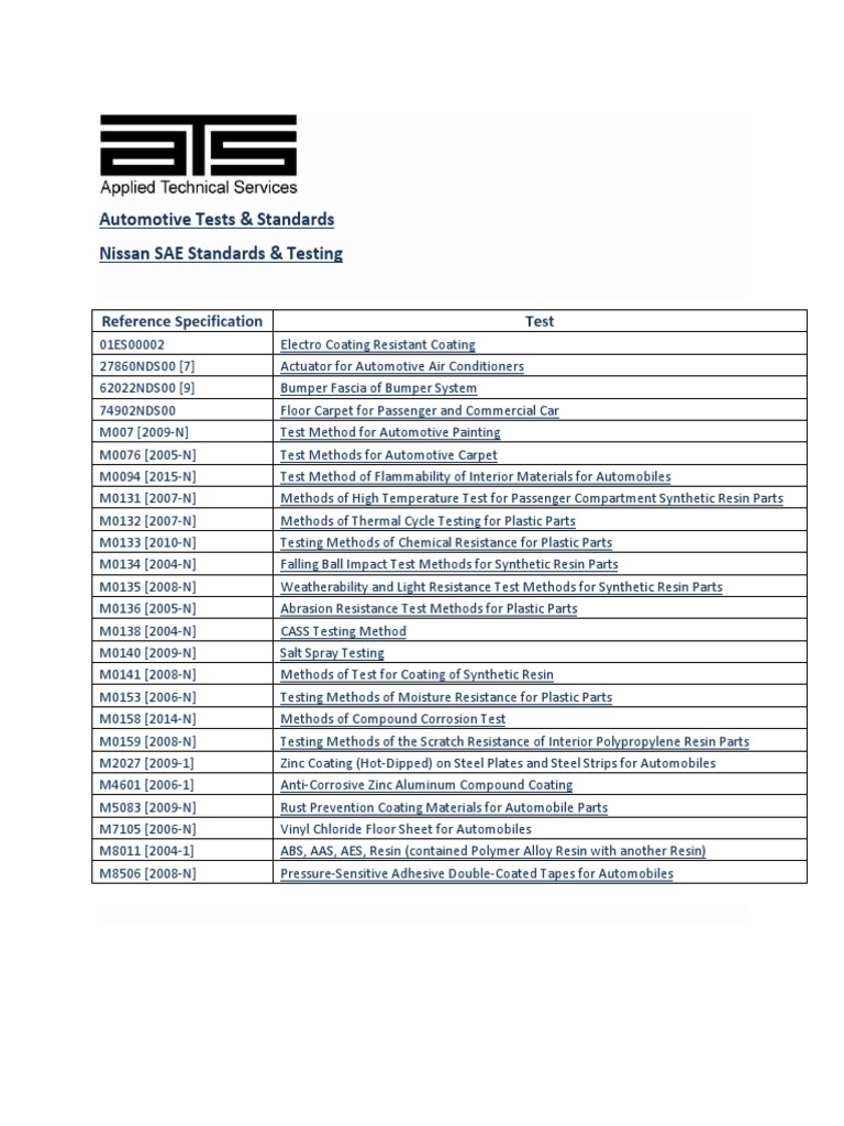 Pruebas Automotrices Nissan | PDF