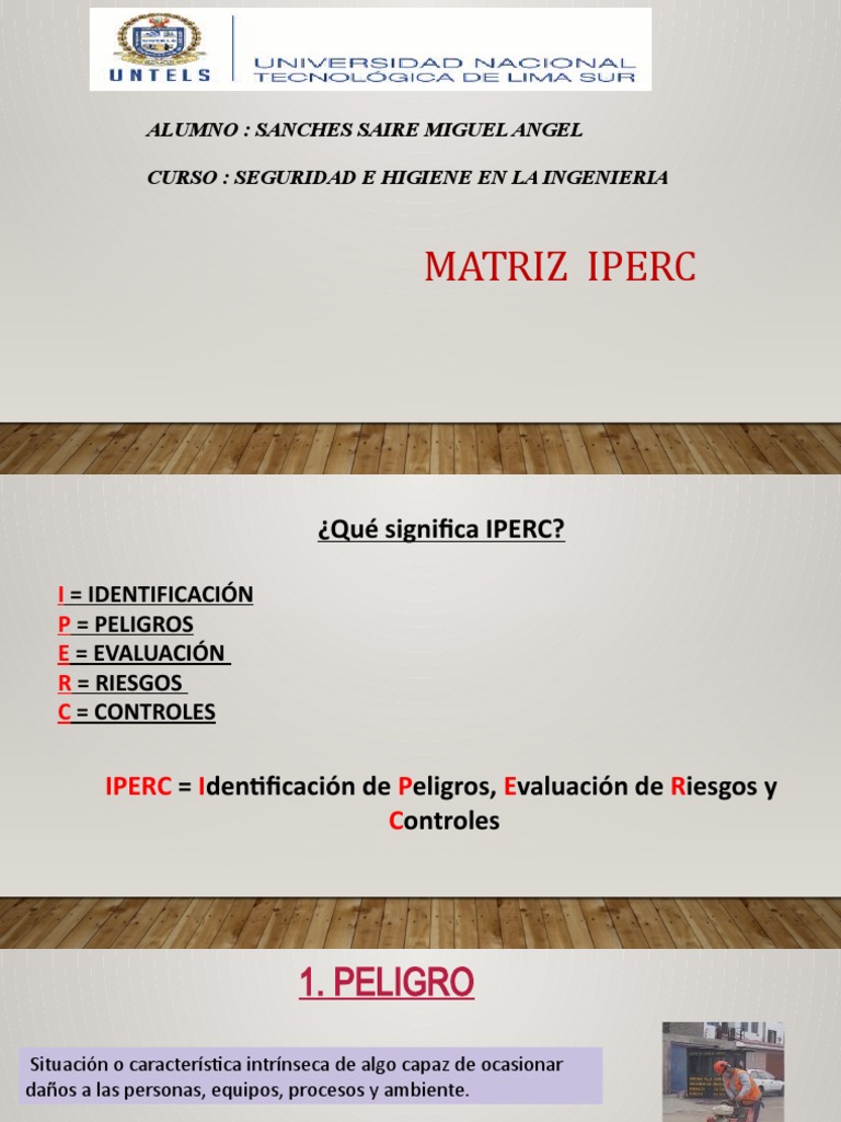 Matriz IPERC | PDF | Riesgo | Toxicidad