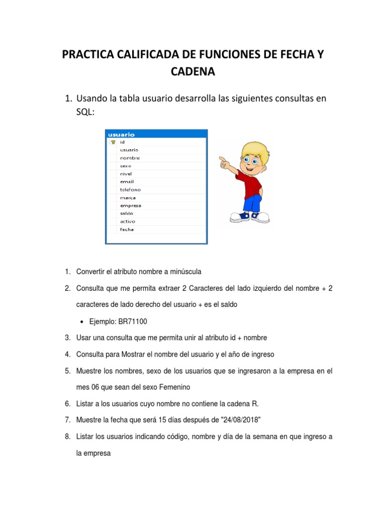 Consultas SQL sobre Funciones de Fecha y Cadena | PDF