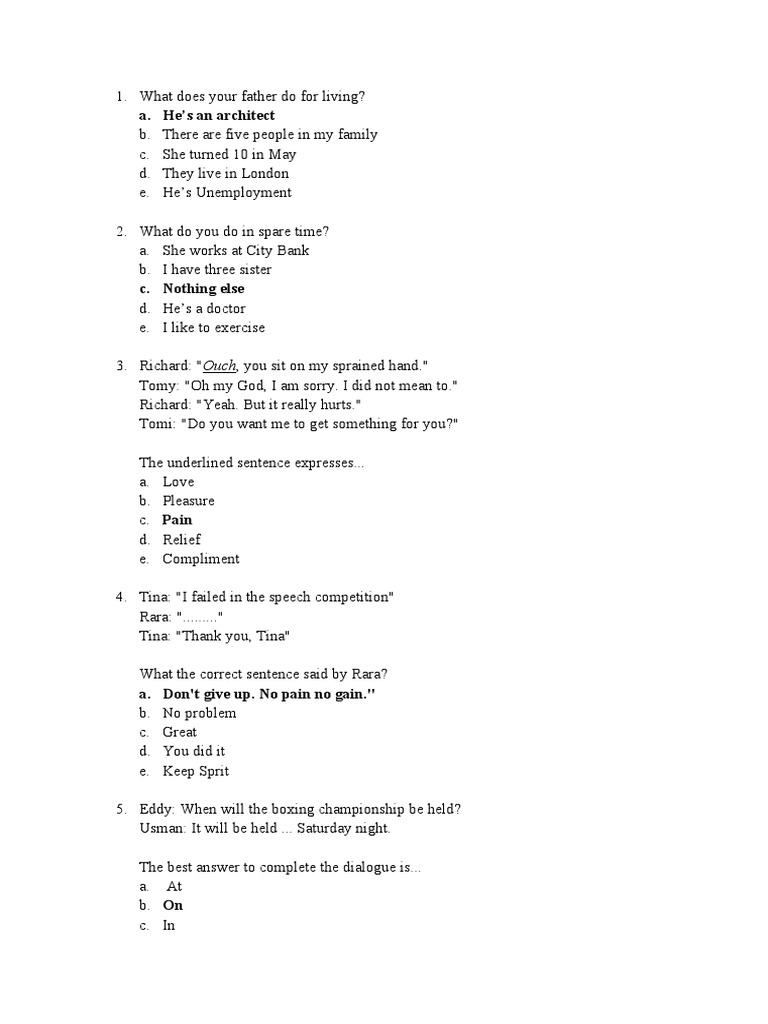 EngLish Question | PDF | Zoo | Grammatical Tense