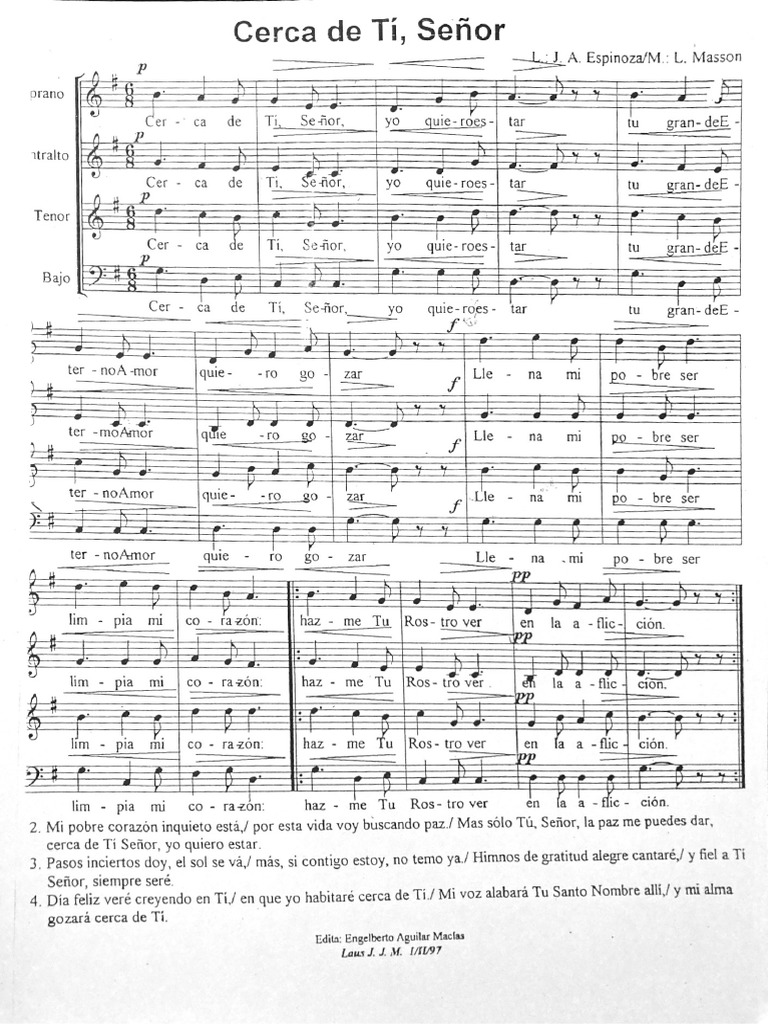 Cerca de Ti Señor | PDF