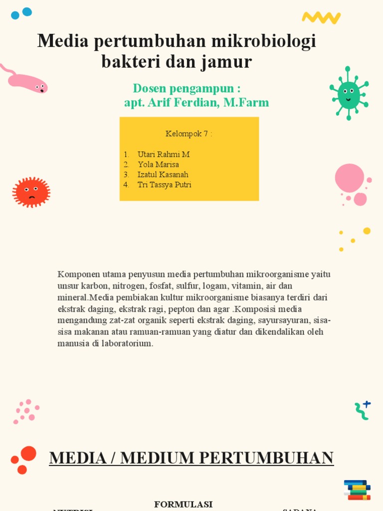 Media Pertumbuhan Mikrobiologi Bakteri Dan Jamur | PDF