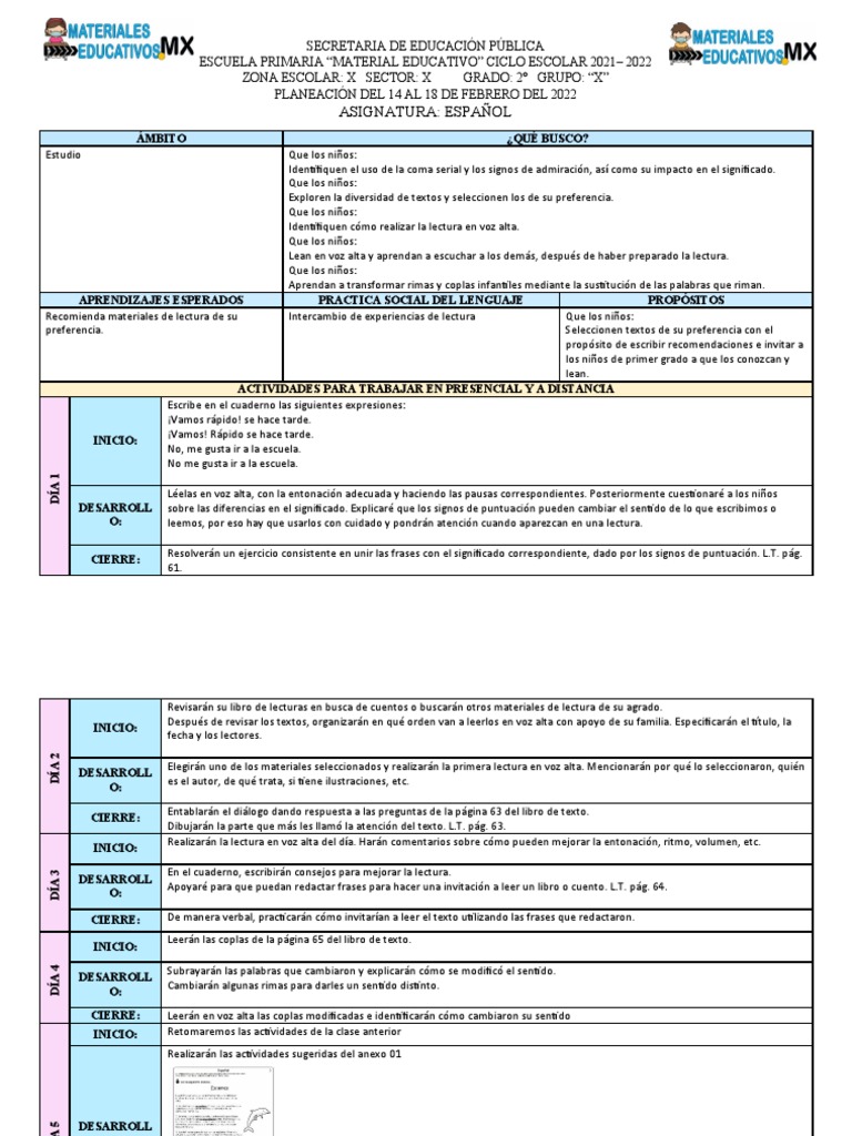 Planeación | PDF | Educación primaria | Las emociones