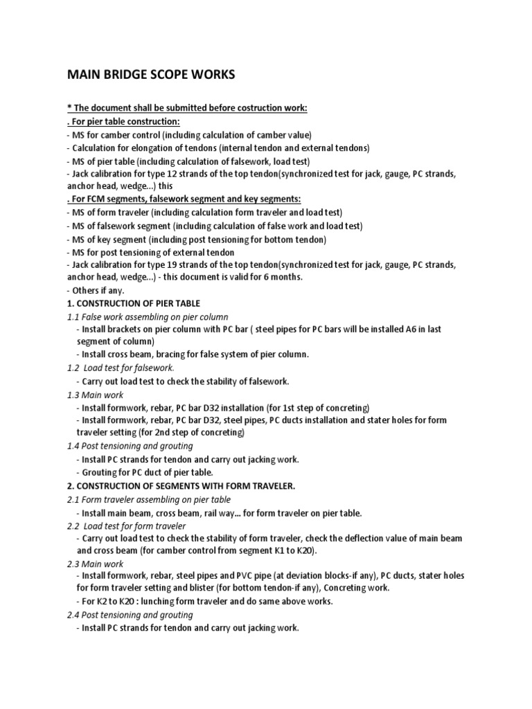 Scop Work | PDF | Beam (Structure) | Deep Foundation