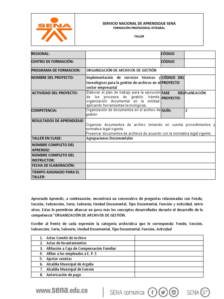 ANEXOS 2 Agrupacion Documental | PDF