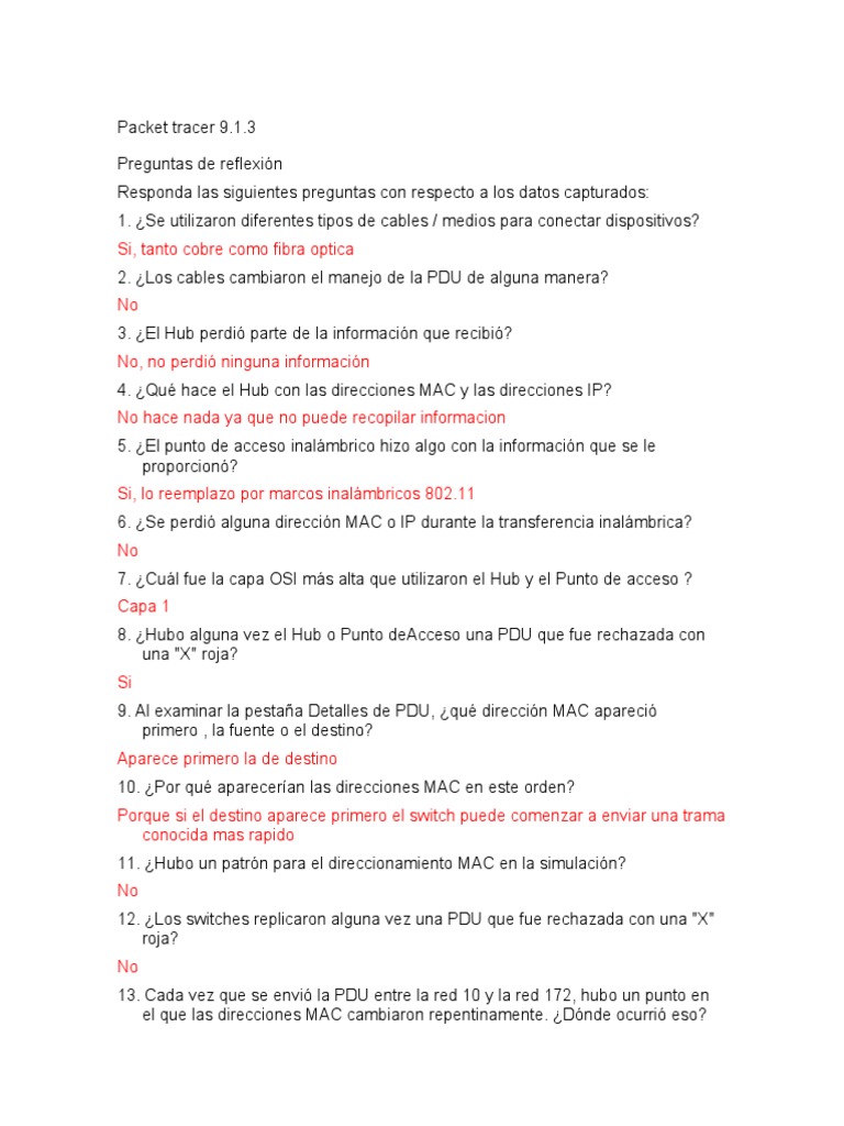 Packet Tracer 9.1.3 | PDF