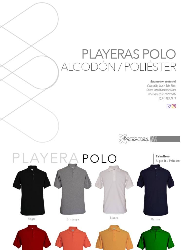 Catalogo Playeras 50 - 50 | PDF