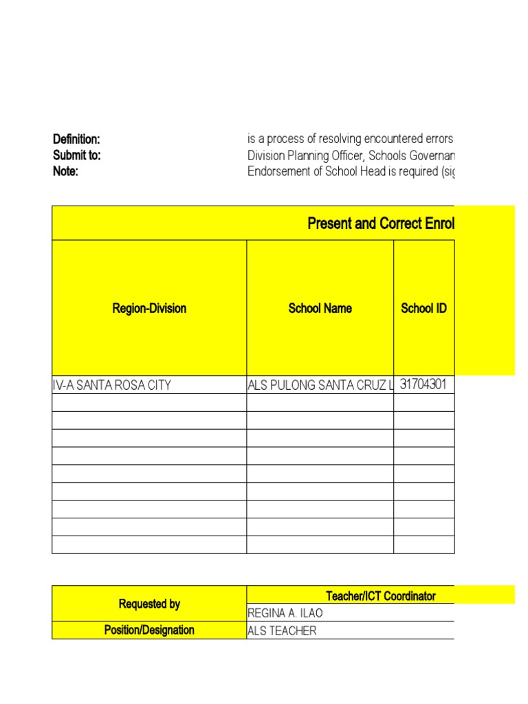 RF03 Enrollment Data Issues 1 | PDF | Cyberspace | Data Management