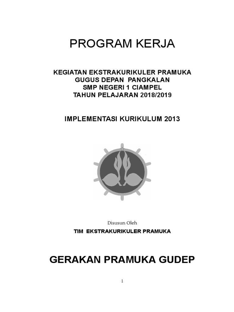Program Kerja Pramuka | PDF