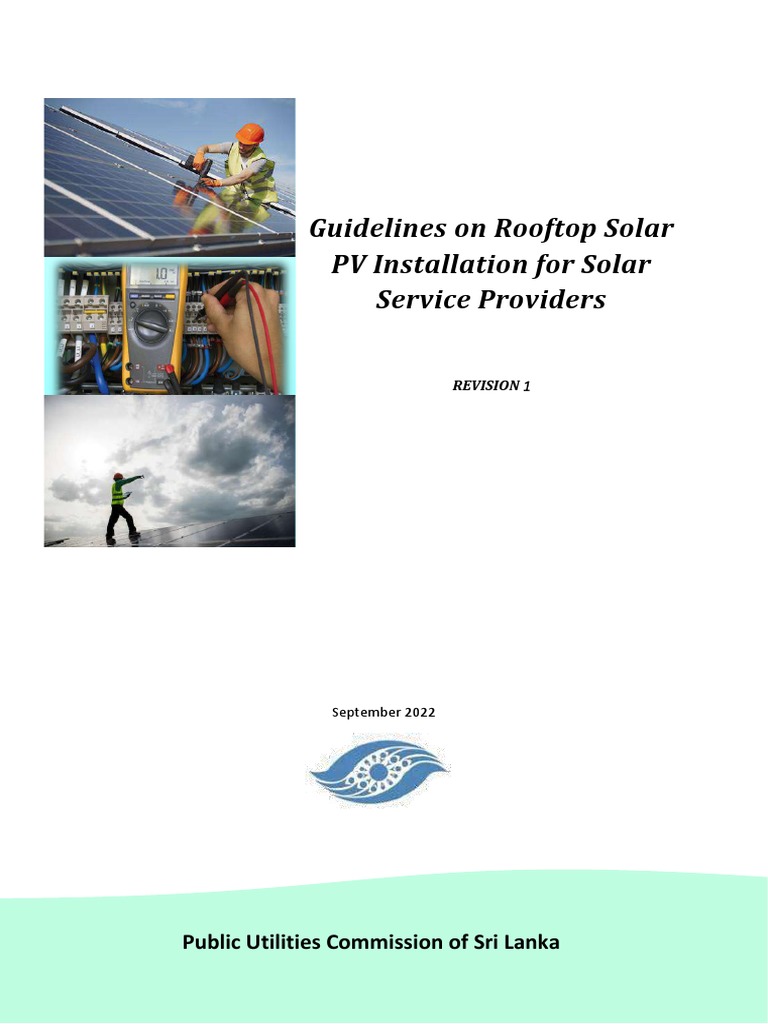 Guideline For Solar PV System Installation For Solar Providers | PDF ...