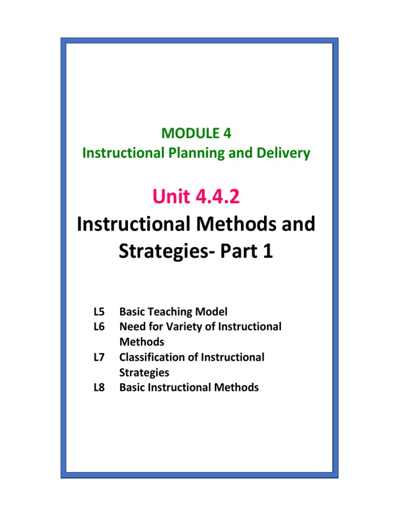 L5 M4 Basic Teaching Model Modified | PDF | Teachers | Learning
