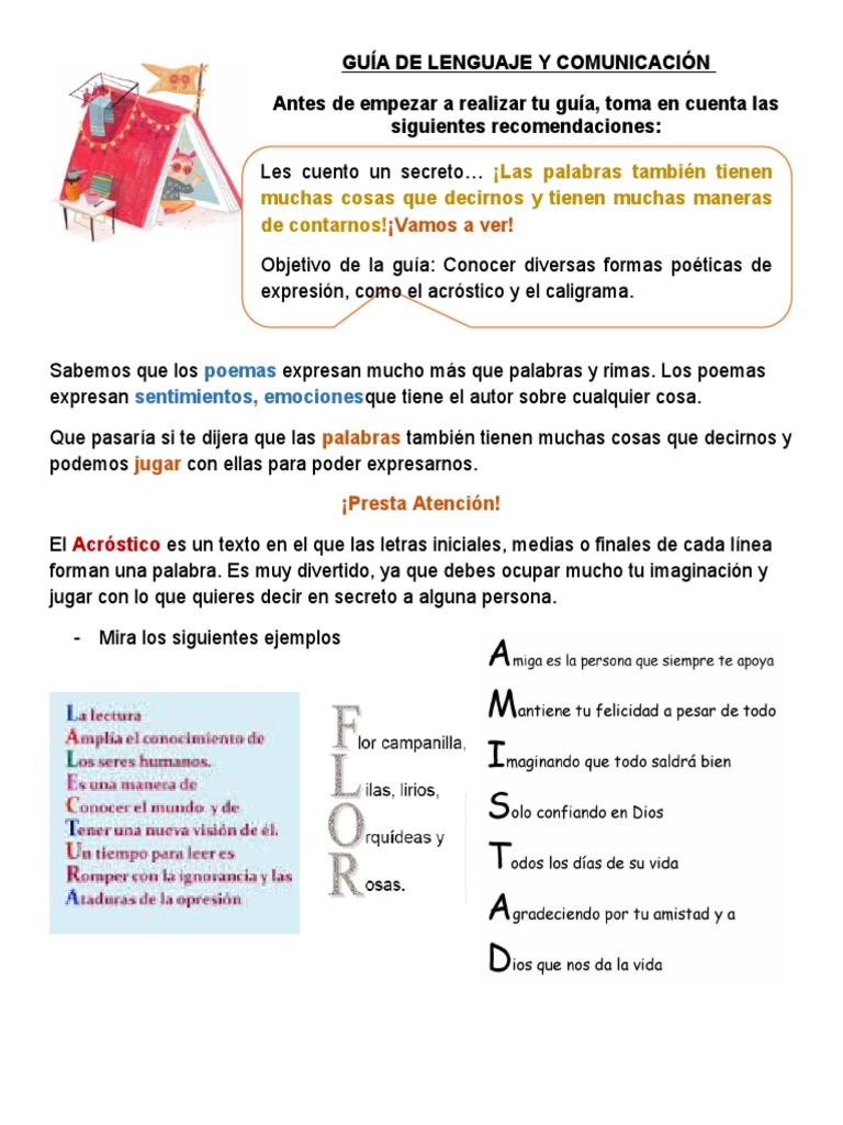 Acrostico Quinto Basico | PDF