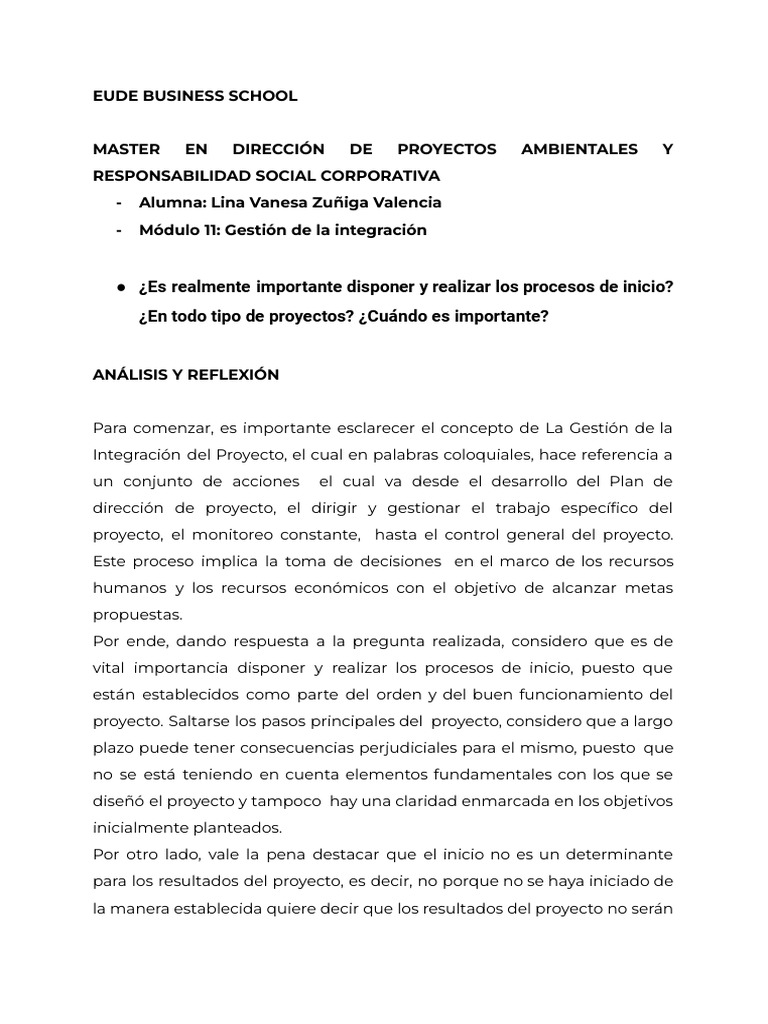Analisis y Reflexión Módulo 11 | PDF | Planificación | Toma de decisiones