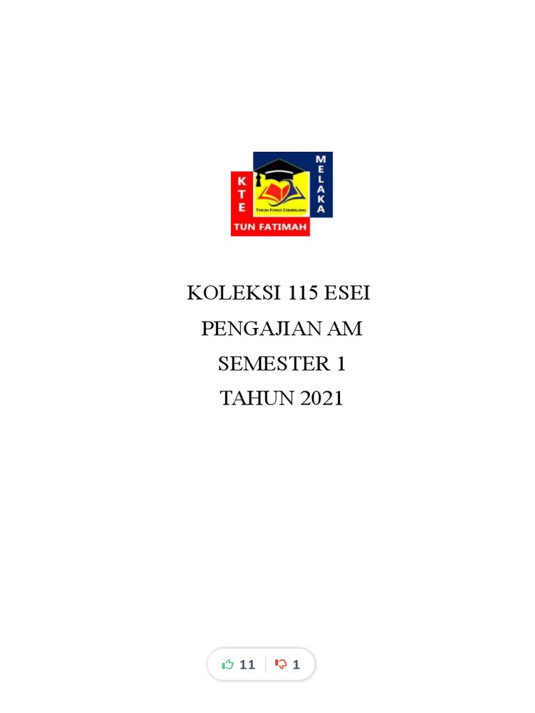 Koleksi 115 Esei Percubaan Sem 1 Compress | PDF