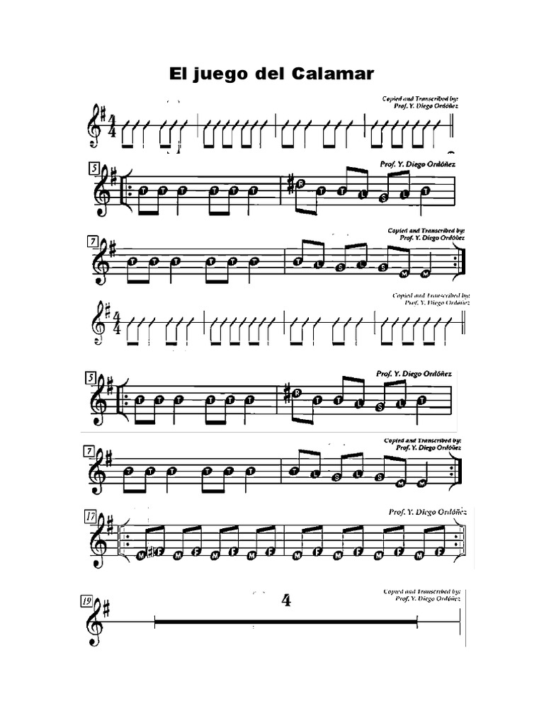 El Juego Del Calamar Flauta | PDF
