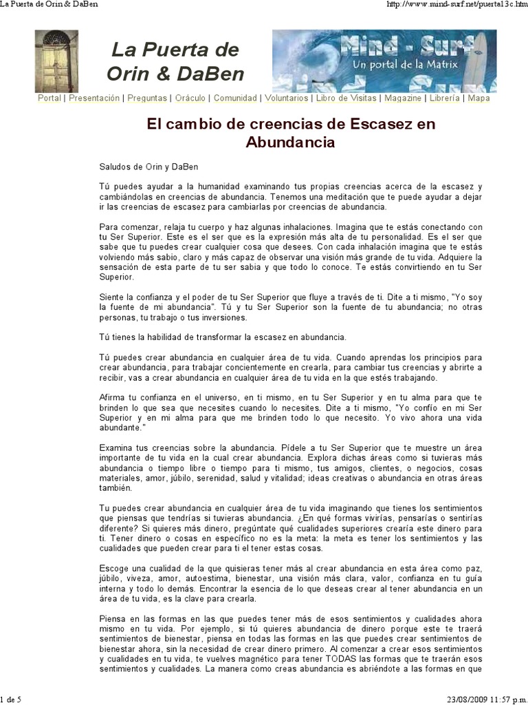 La Puerta de Orin & DaBen | PDF | Pensamiento | Imaginación