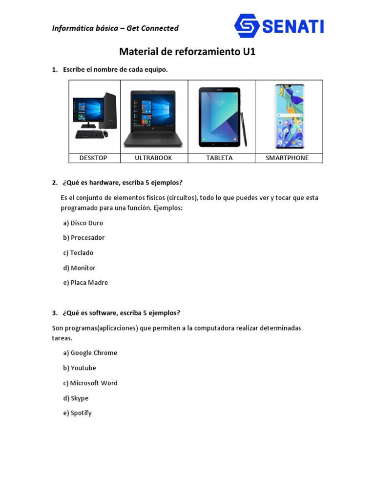 SINU-151 - Unidad01 - Material - Reforzamiento Tarea | PDF