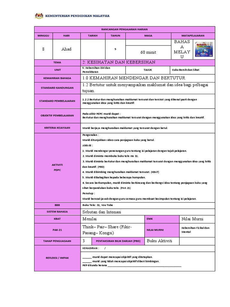 RPH BM THN 5-Unit 5 | PDF