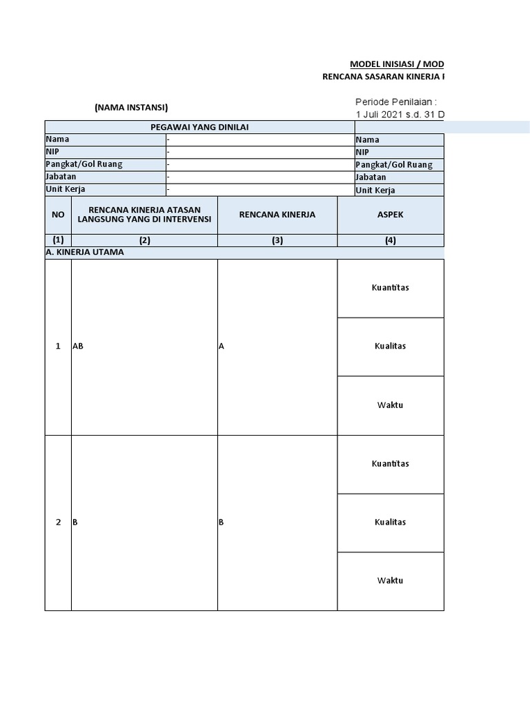 Simulasi Penyusunan SKP JAJF FInal | PDF