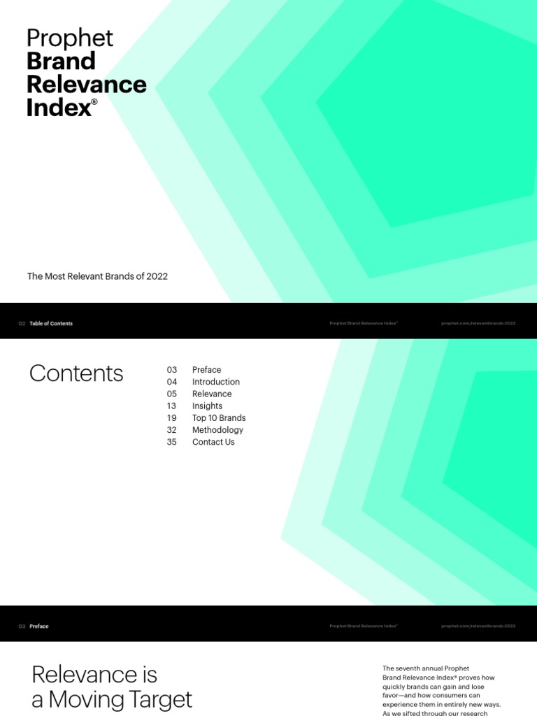 2022-Prophet-Brand-Relevance-Index | PDF | Brand | Methodology