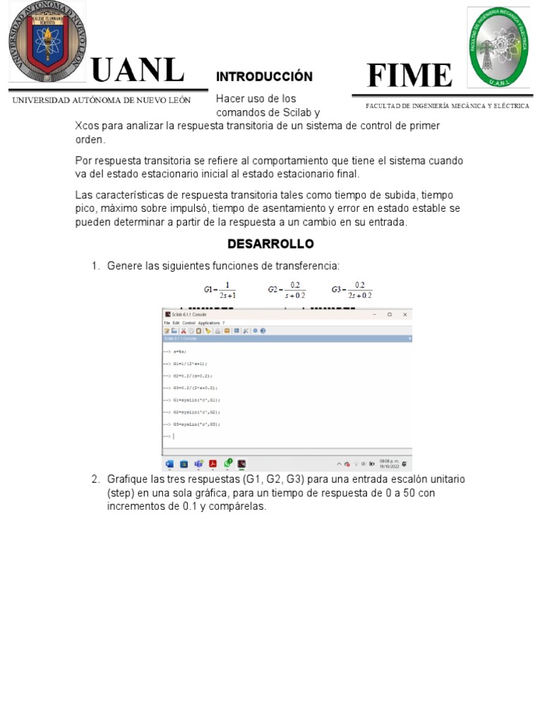 Practica 5 Lab Ing Control | PDF | Sistema de control | Informática