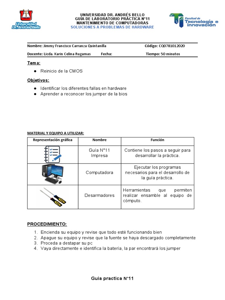 Practica 11 de Mantto Francisco Quintanilla | PDF | Hardware de la ... Practica 11 de Mantto Francisco Quintanilla | PDF | Hardware de la ...