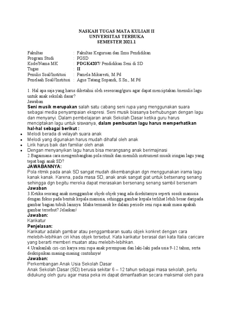 NASKAH TUGAS MATA KULIAH II | PDF