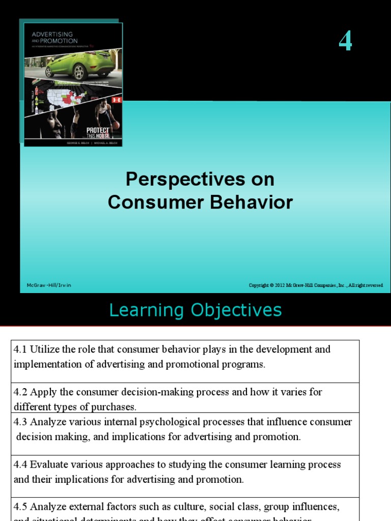 Topic 4. - Perspectives On Consumer Behavior | PDF | Behavior | Consumer Behaviour