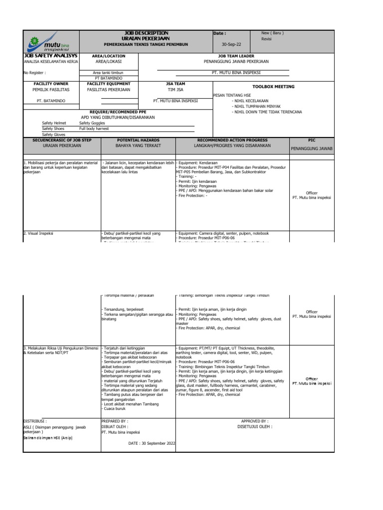Jsa Tangki Timbun | PDF