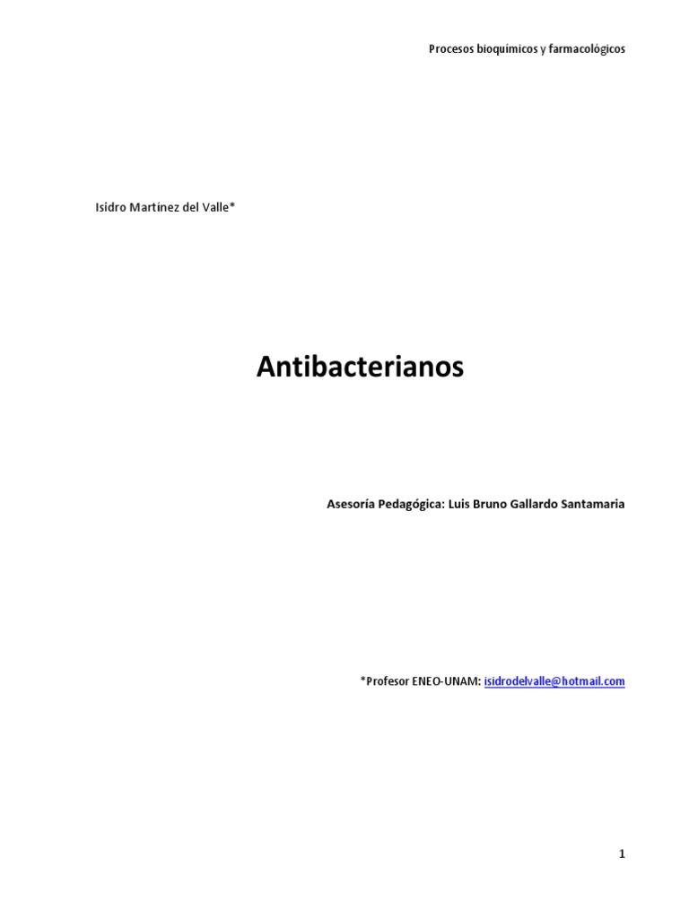 Antibacterianos | PDF | Sistema inmune | Penicilina