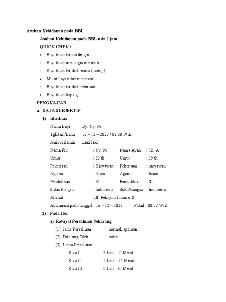Kel 2 Askeb BBL Caput Succedaneum | PDF