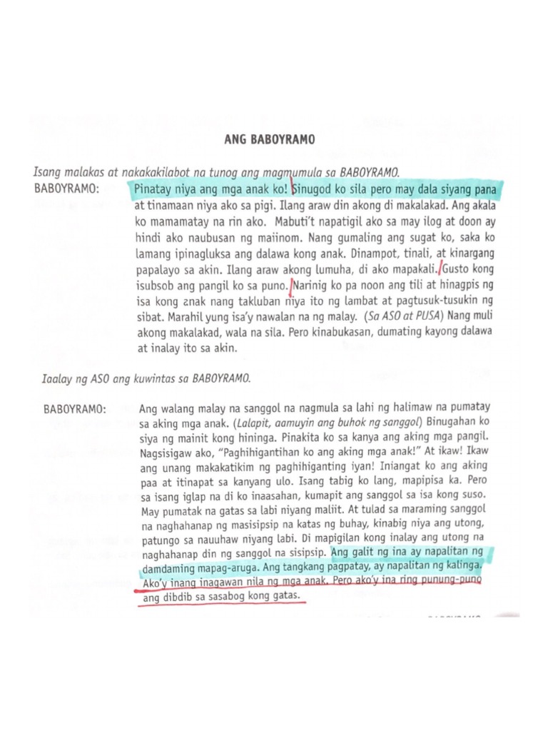 Monologue Option 1 - Ang Unang Aswang Ni Rody Vera - ANG BABOYRAMO | PDF