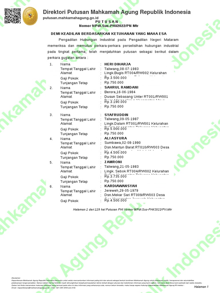 Putusan 9 PDT - Sus-Phi 2022 PN MTR 20230525134943 | PDF