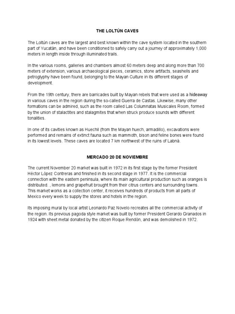 The Lotún Caves | PDF