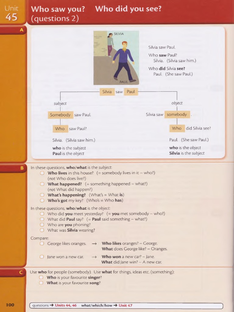 Unit 45 Subject-Object Questions | PDF