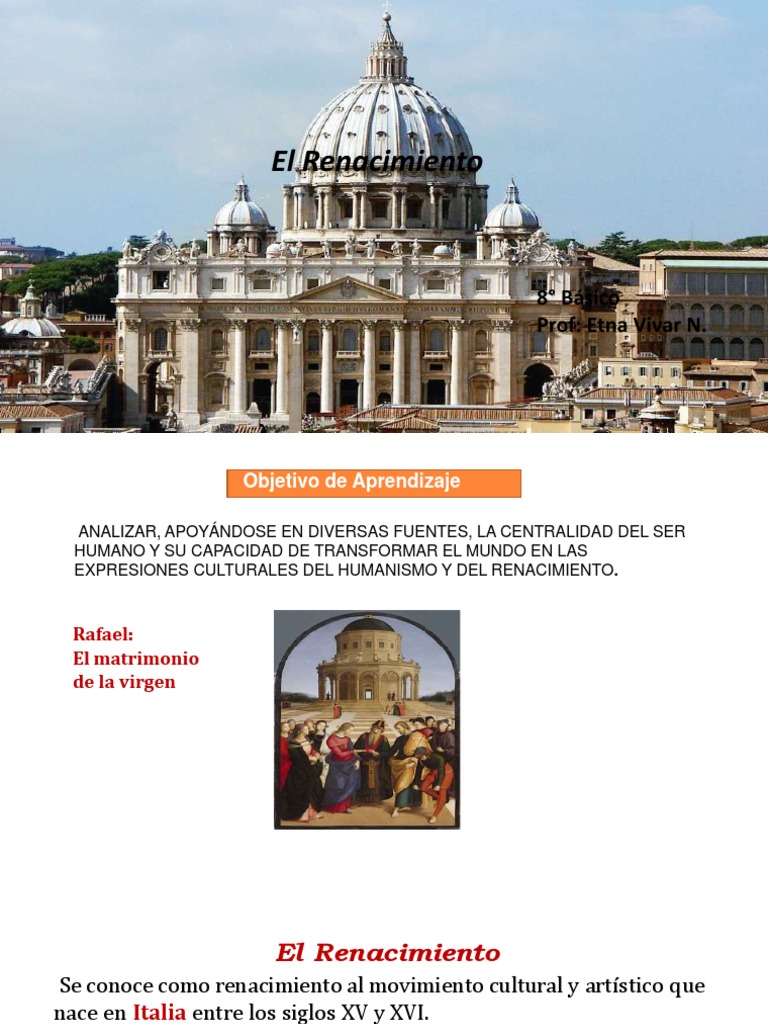 Renacimiento 8 Basico | Descargar gratis PDF | Miguel Ángel | Renacimiento