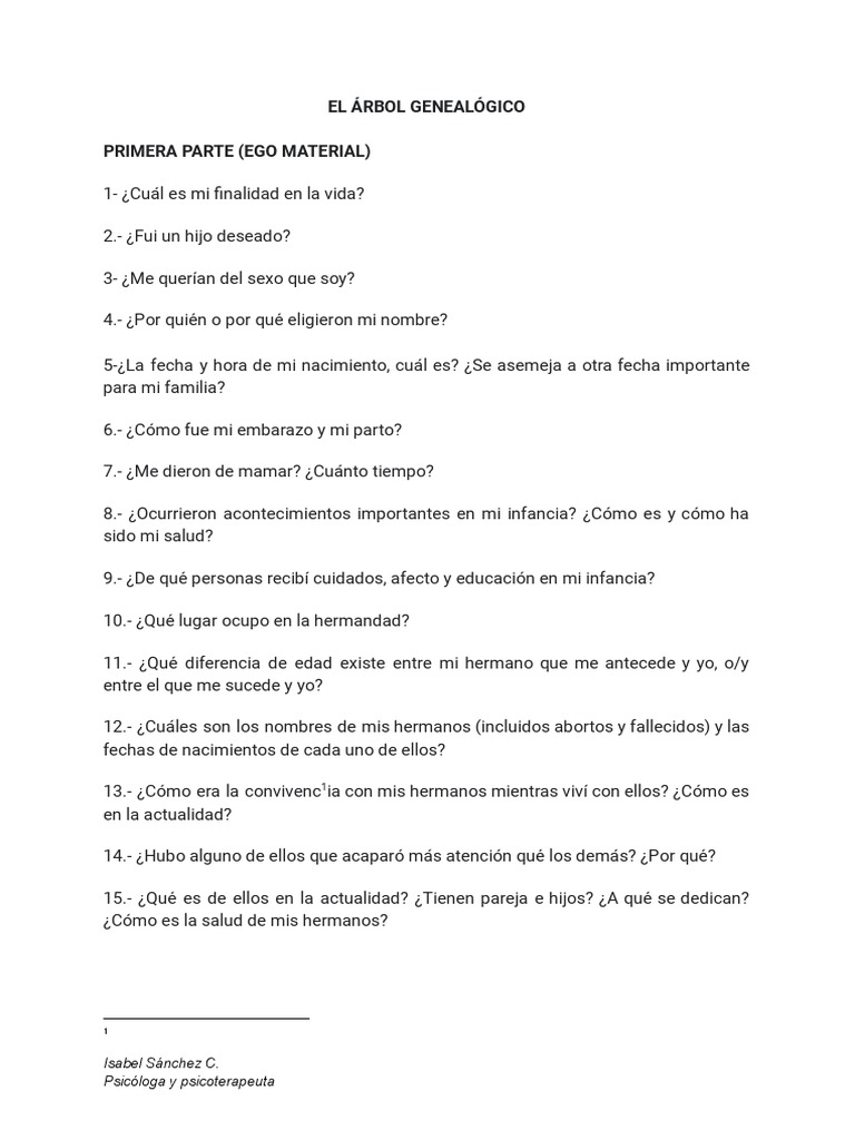 El Árbol Genealógico | PDF