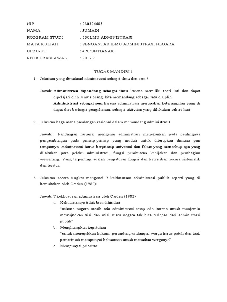 Tugas 1 Pengantar IAN | PDF | Karier & Perkembangan