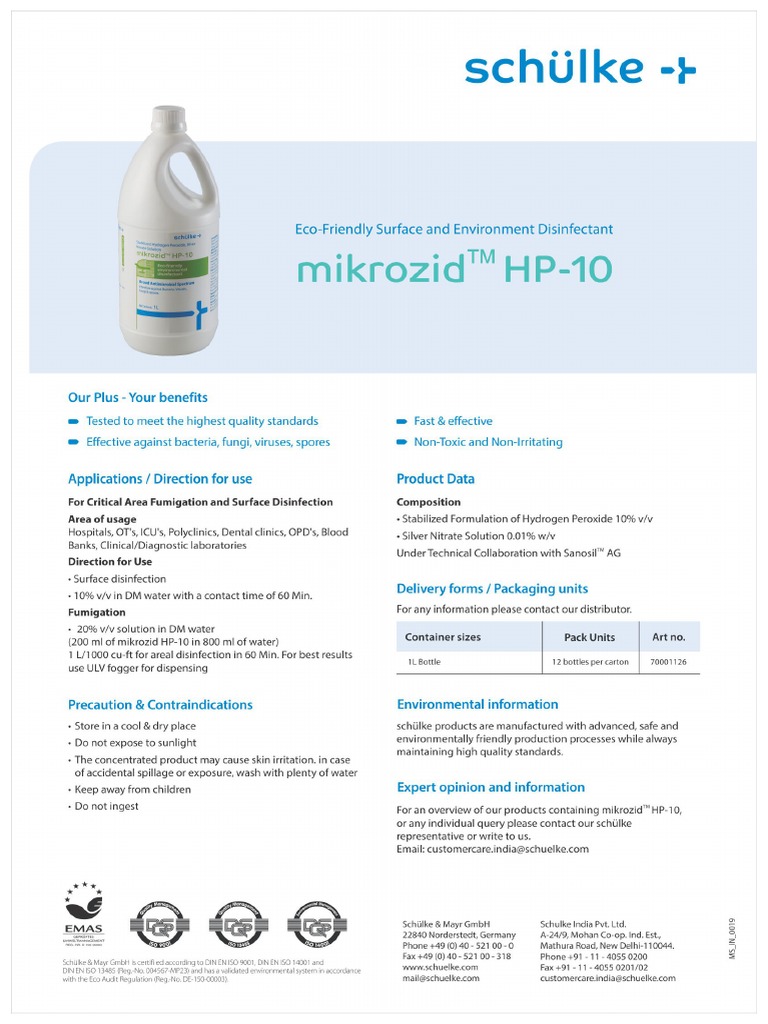 Mikrozid HP 10 | PDF