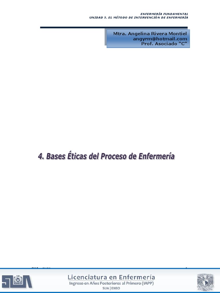 bases éticas del Proceso de Enfermería | PDF | Enfermería | Moralidad