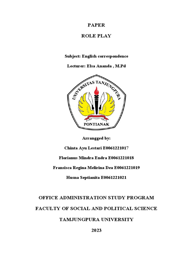 Paper Role Play | PDF | Communication