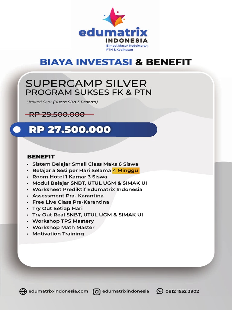 Pricelist Supercamp | PDF