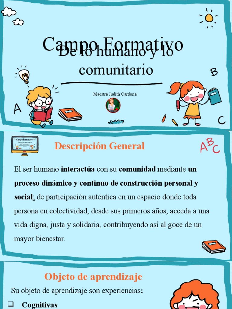 Comparto 'Campo Formativo de Lo Humano y Lo Comunitario' Con Usted ...