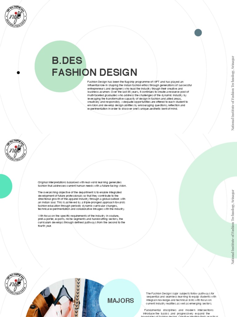 B.des in Fashion Design | PDF | Fashion