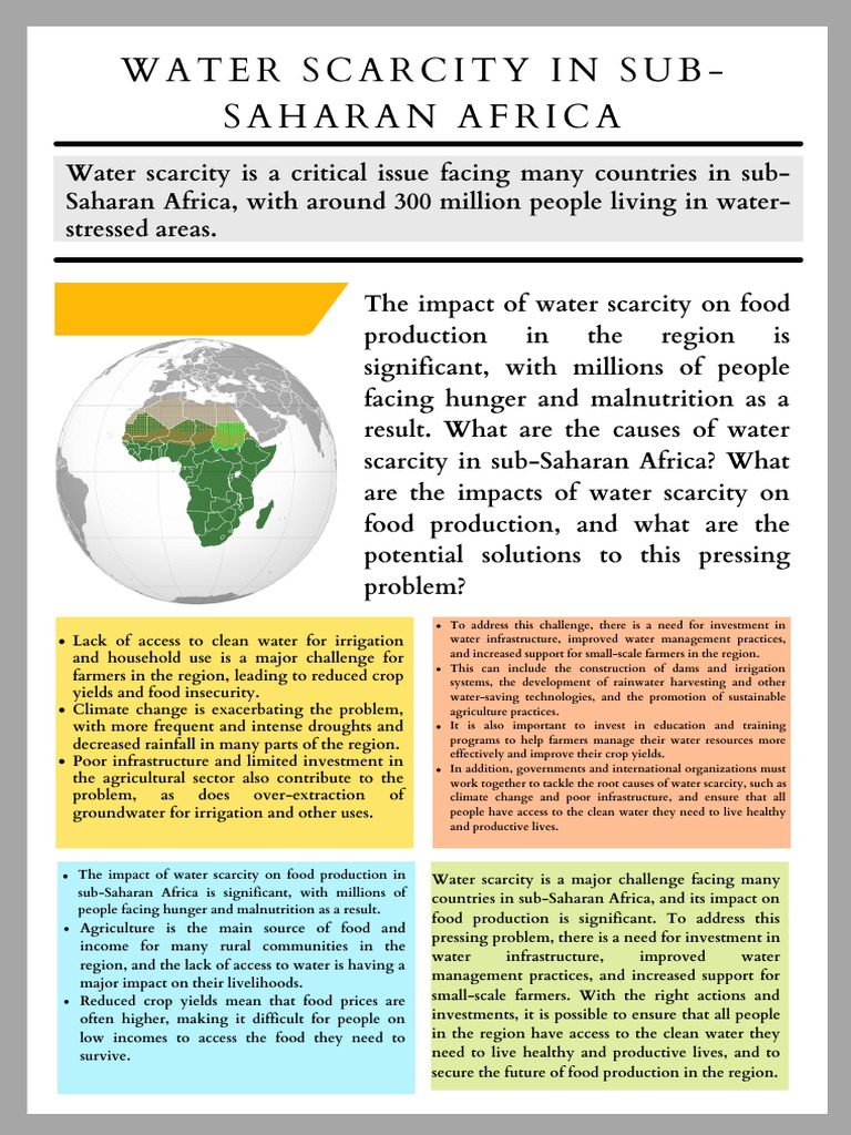 Water Scarcity in Sub-Saharan Africa | PDF | Water Scarcity | Water