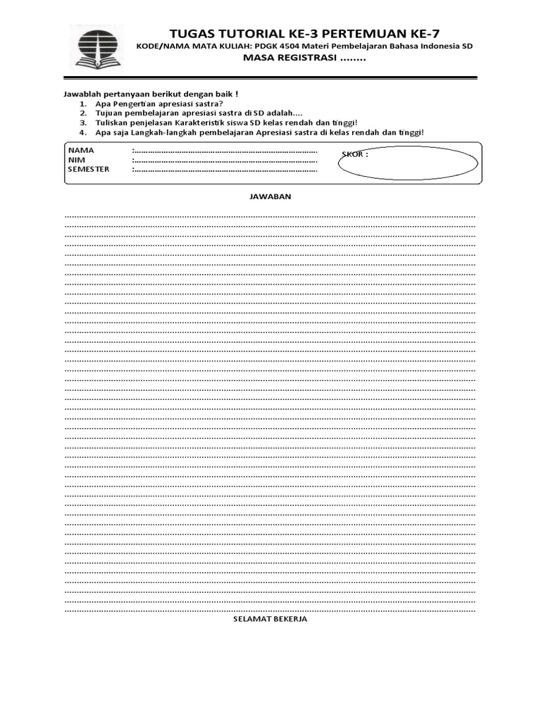 Tugas Tutorial Ke-3 | PDF