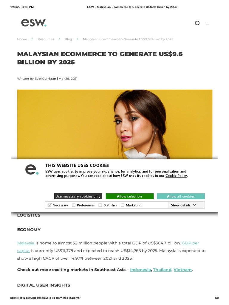ESW - Malaysian Ecommerce To Generate US$9.6 Billion by 2025 | PDF | E Commerce | Malaysia